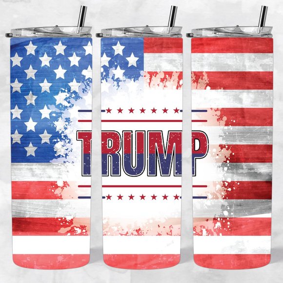 Hand Crafted | Dining | Trump American Flag 2oz Skinny Tumbler | Poshmark